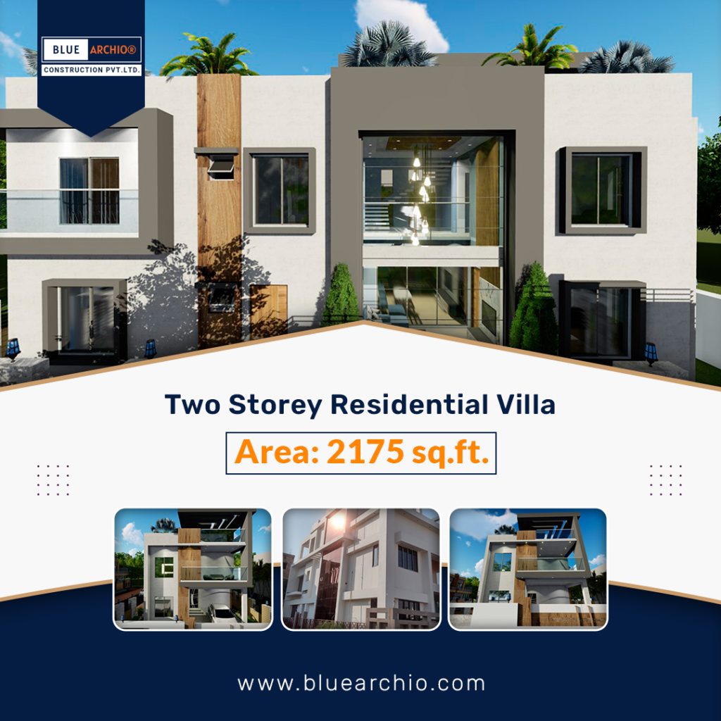 Two Storey Residential Villa - Blue Archio®